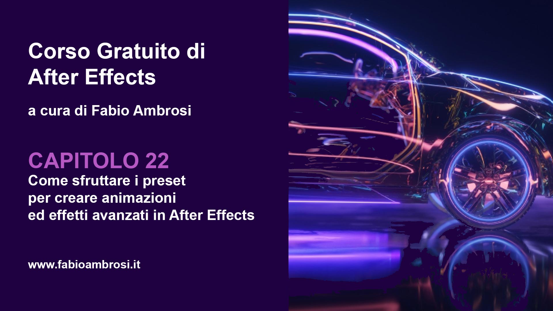 I preset Adobe After Effects per creare animazioni complesse