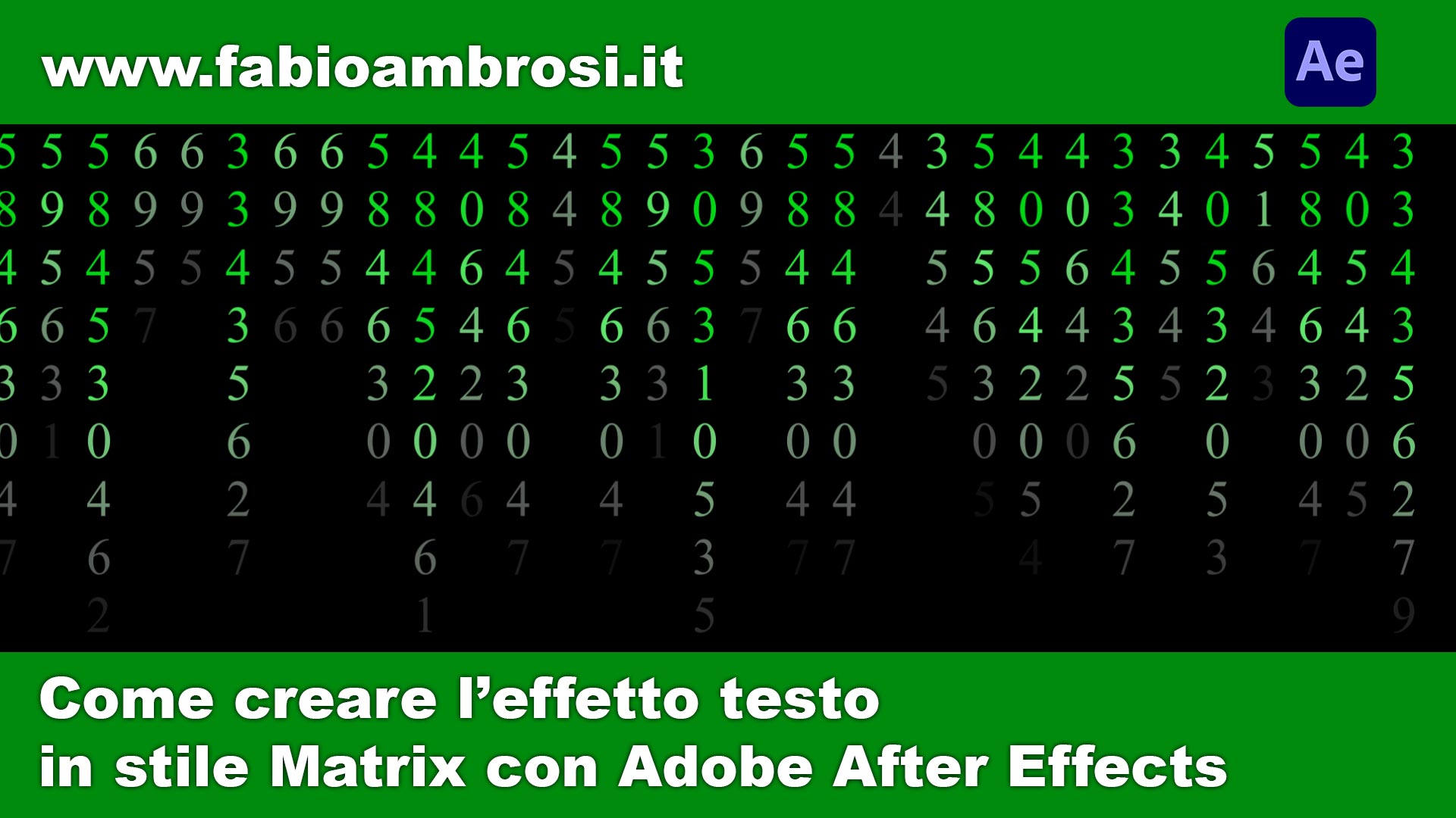 Corso After Effects: da base ad avanzato - Video Tutorials