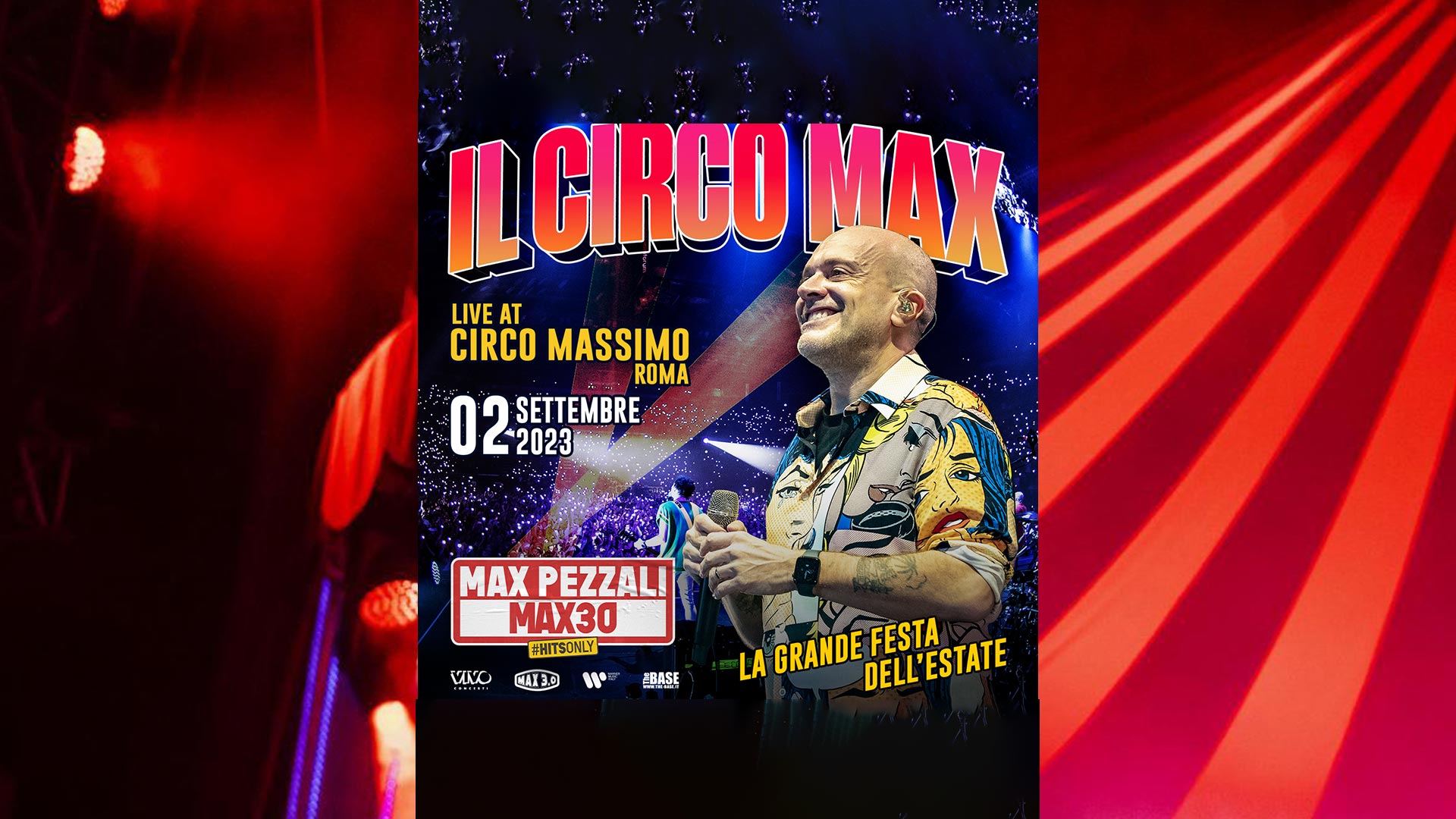Concerto di Max Pezzali al Circo Massimo di Roma